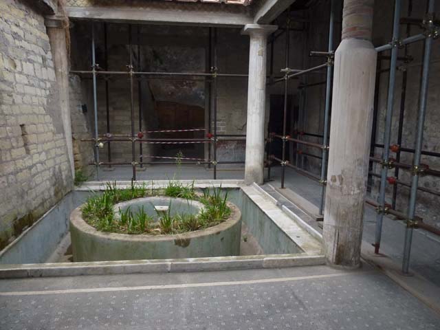 Oplontis, 1972 (or 1973). Room 16, tetrastyle atrium, looking north to ...